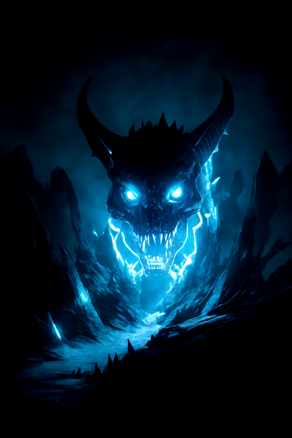 Anime Fire Dragon Head