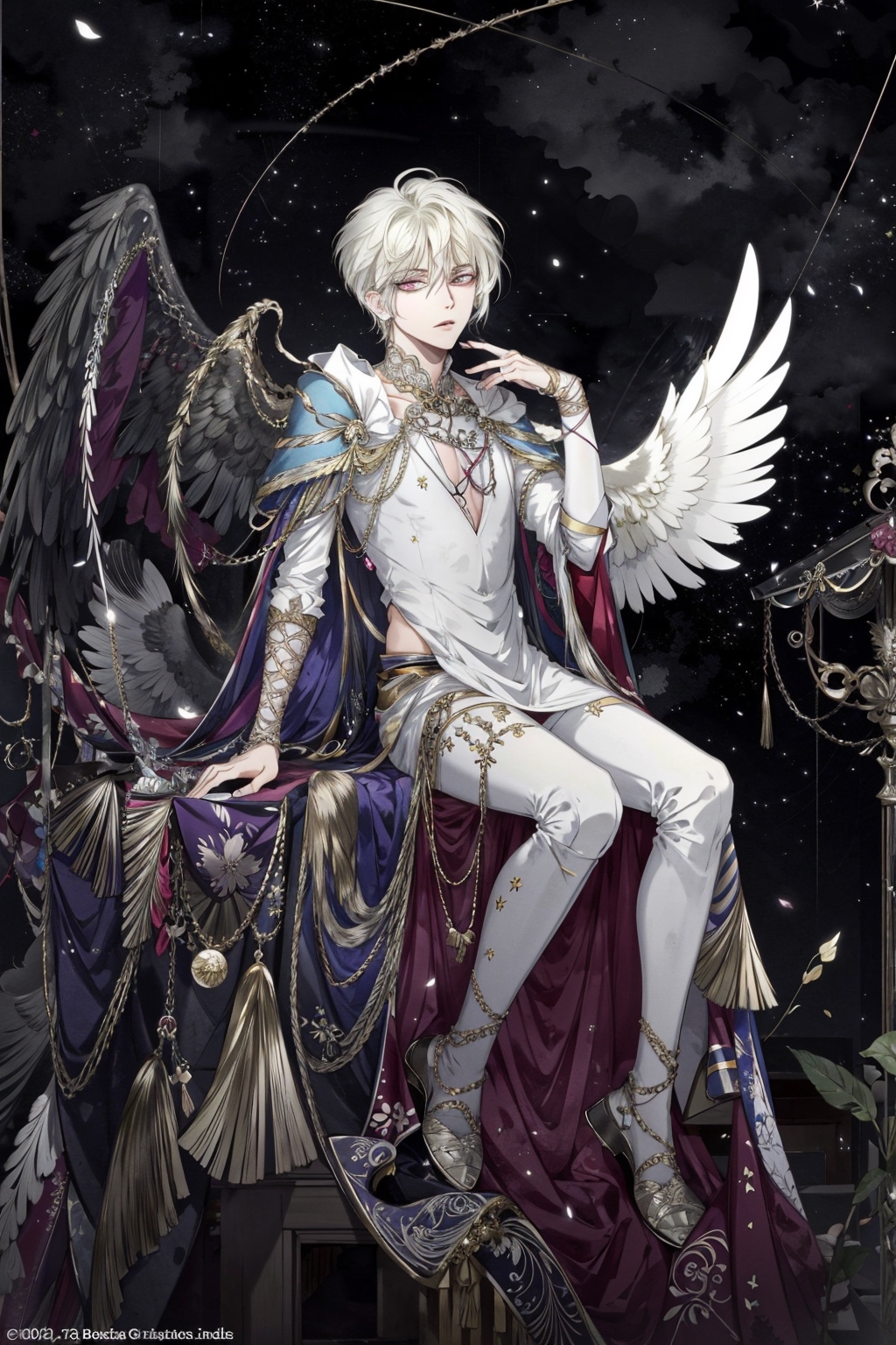 Anime Angel Boy With White Hair