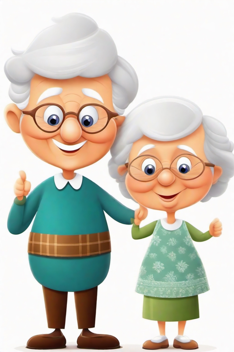Grandma And Grandpa Cartoon