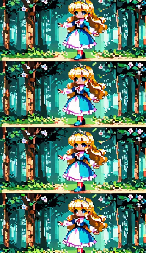 A charming pixel art girl with | image created by kei | Tensor.Art