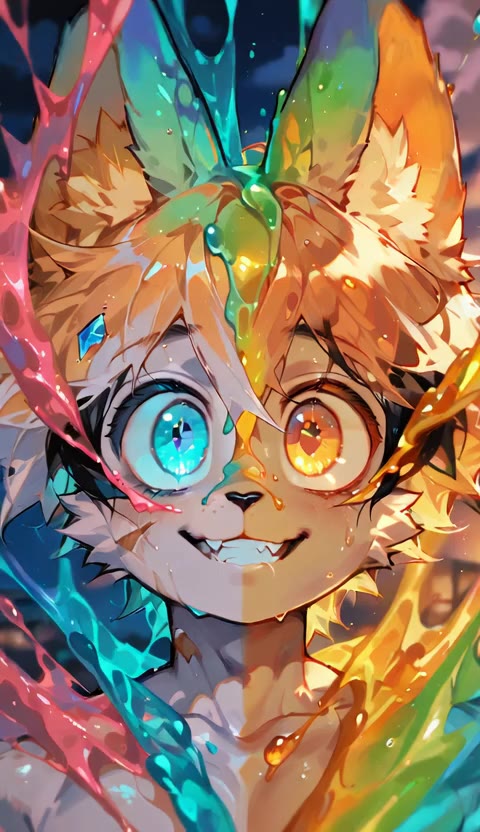 The catboy bursts out in a fit | image created by Kuroi Tsubasa ...